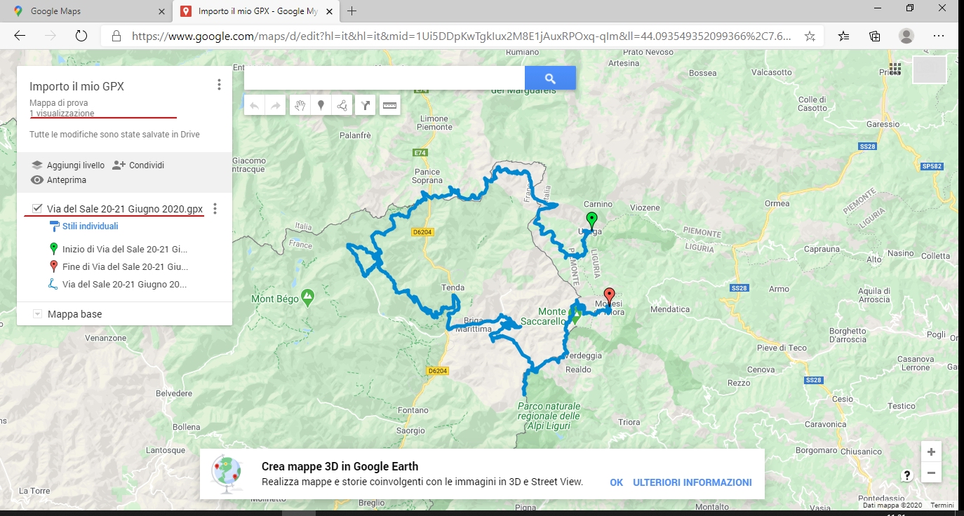Importare ed esportare mappe e Gpx su Google Maps | Motor Channel - OFF ...